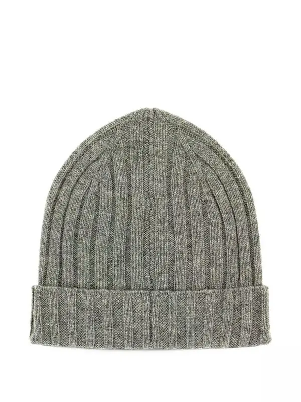 LORENZONI Ribbed-knit Beanie Hat