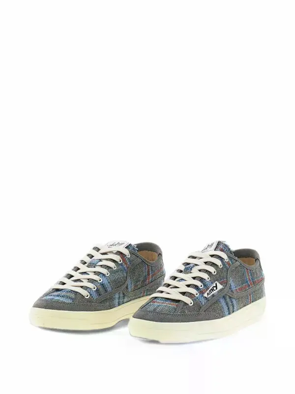 AUTRY Check-pattern Sneakers - Grey