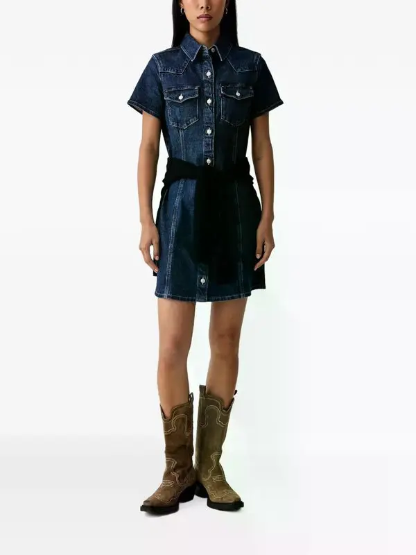 LEVI'S Trace Western Short-sleeve Mini Dress - Blue