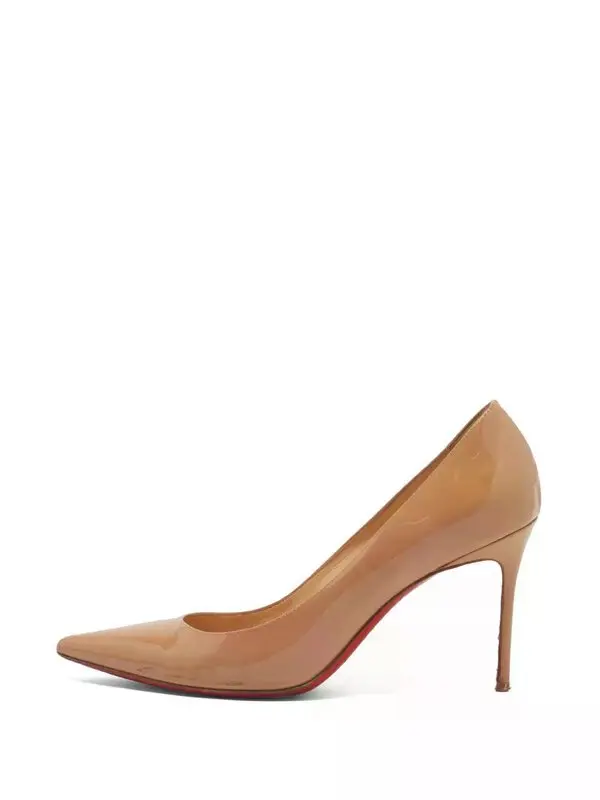 CHRISTIAN LOUBOUTIN Decollete Patent Leather Pumps - Neutrals