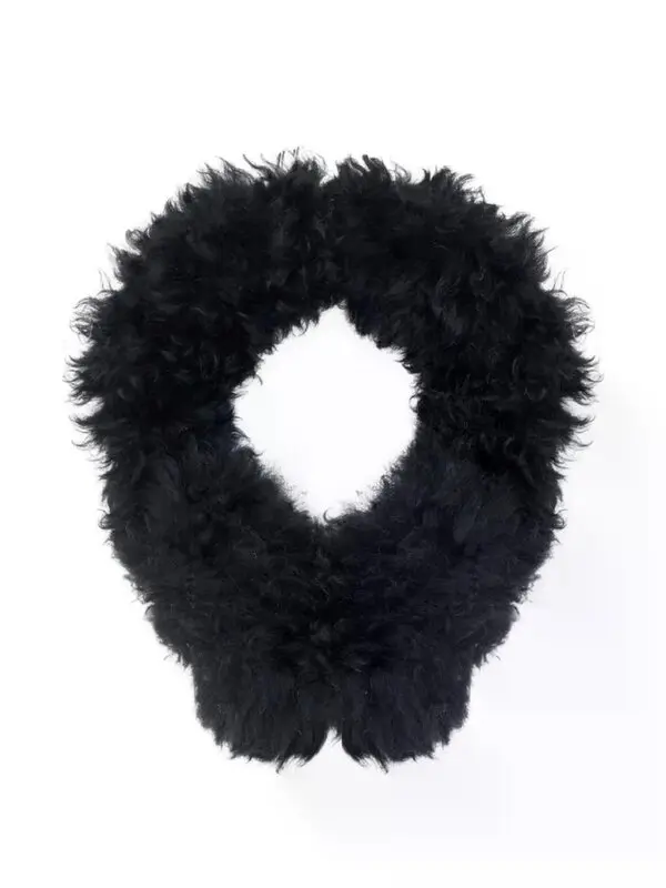 YVES SALOMON Shearling Ear Muffs - Noir