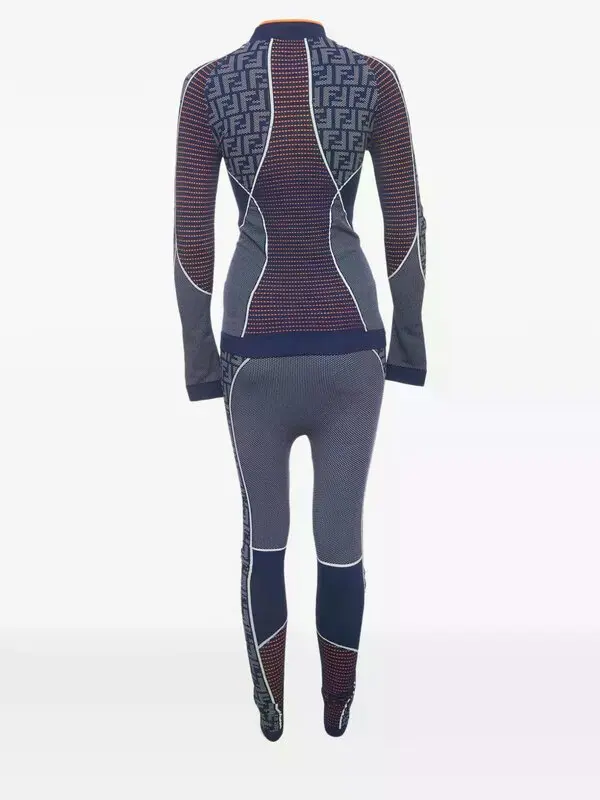 Fendi Zucca Technical Knit Top And Leggings Set