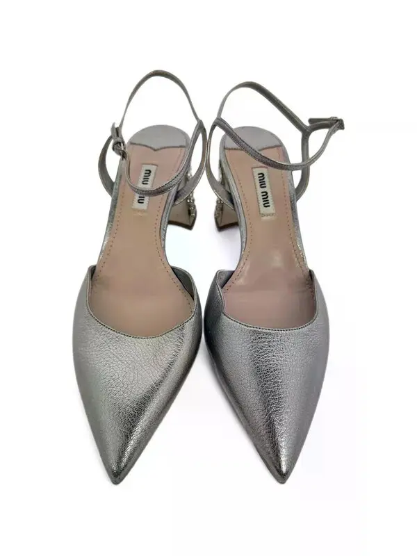 Miu Miu 2010s Jewel-embellished Slingback Pumps