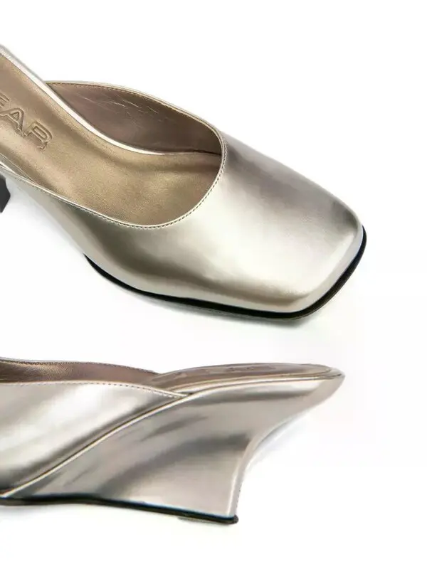 By Far Caroo Sculpted-wedge Mules