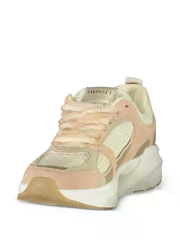 TWINSET Athletic Perforated Panelled Sneakers
