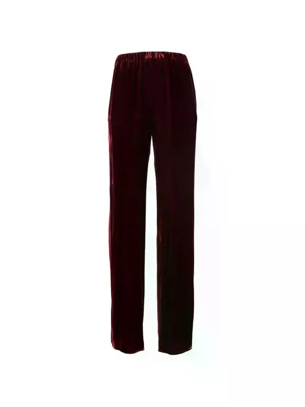 Antonelli Firenze Velvet-effect Wide-leg Trousers - Red