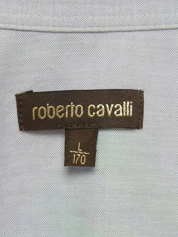 Roberto Cavalli Monogram Embroidered Button-down Shirt