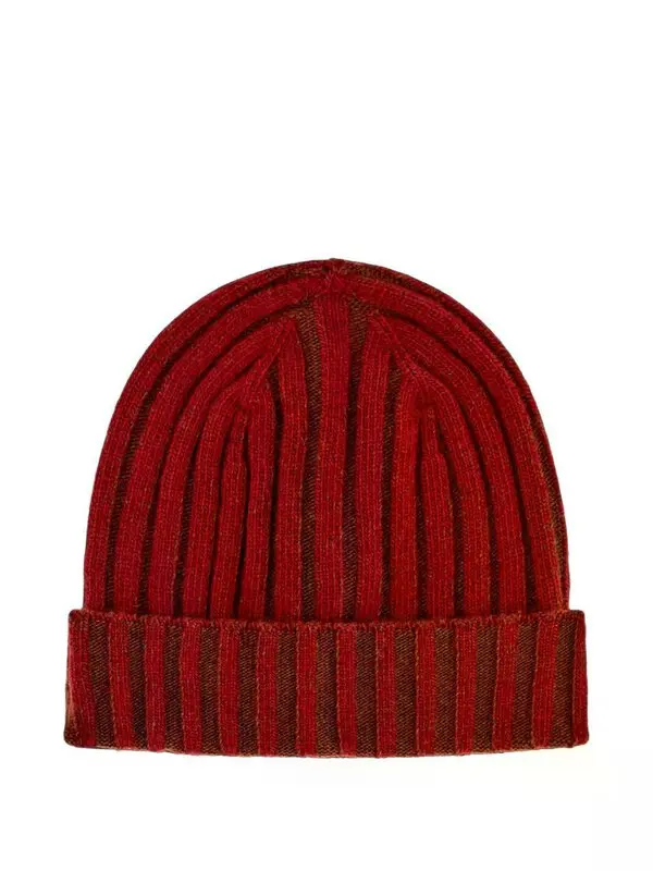LORENZONI Ribbed-knit Beanie Hat