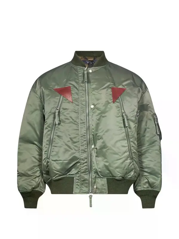 Comme Des Garçons Leather-patch Bomber Jacket