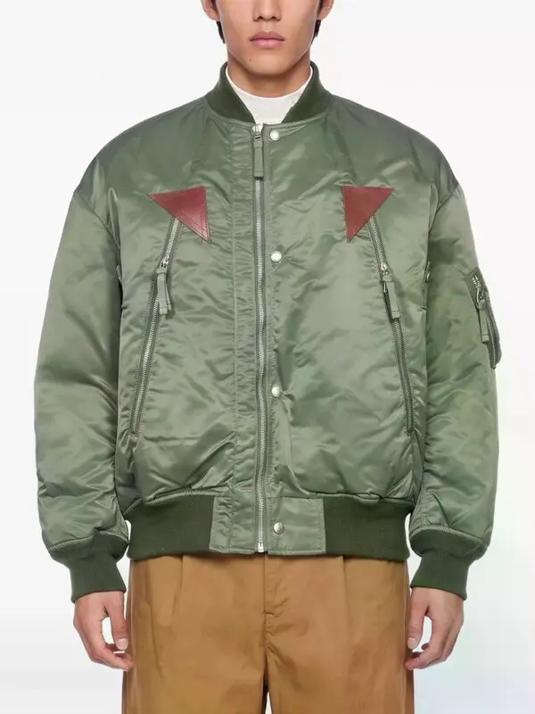 Comme Des Garçons Leather-patch Bomber Jacket