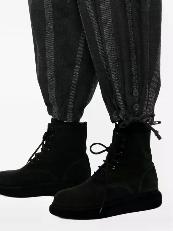Yohji Yamamoto Stripe-pattern Wide-leg Shorts
