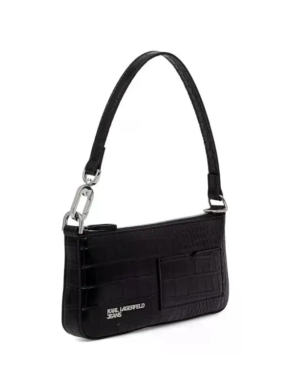 Karl Lagerfeld Crocodile-effect Clutch Bag