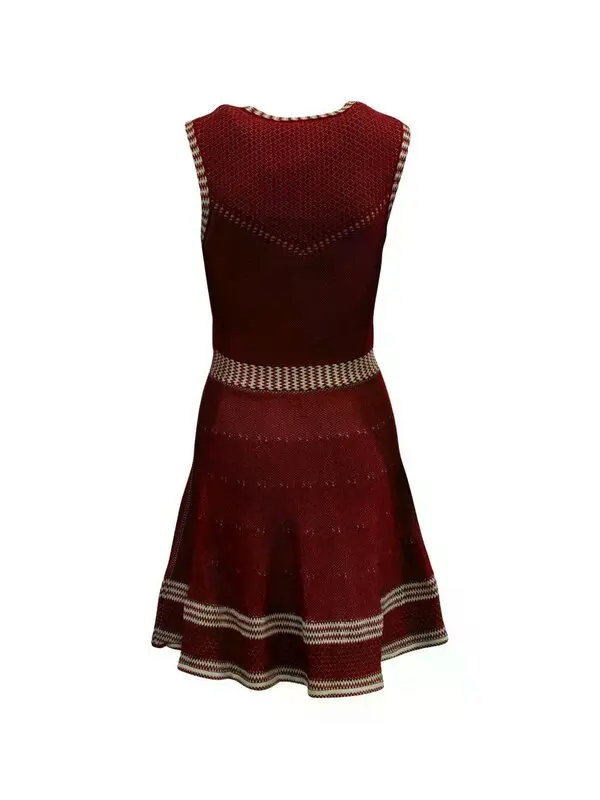Maje Romy Jacquard-knit Dress - Red