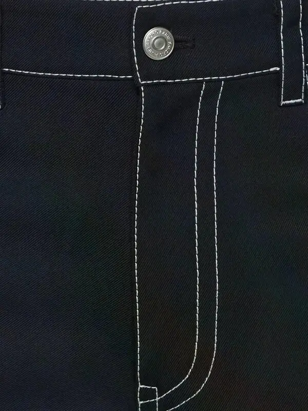 Sandro Contrast-stitch Straight-leg Trousers