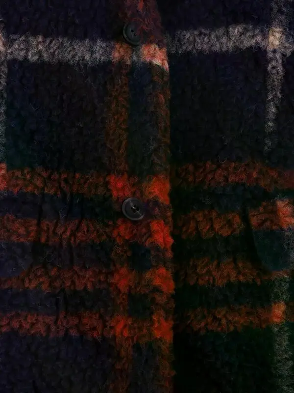 CO.GO Check-pattern Bouclé Coat