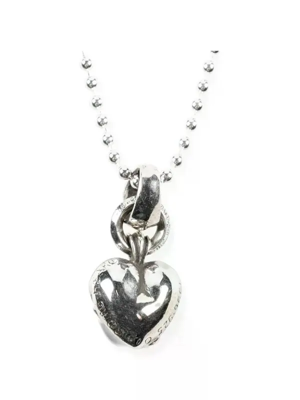 Chrome Hearts Heart-pendant Ball-chain Necklace