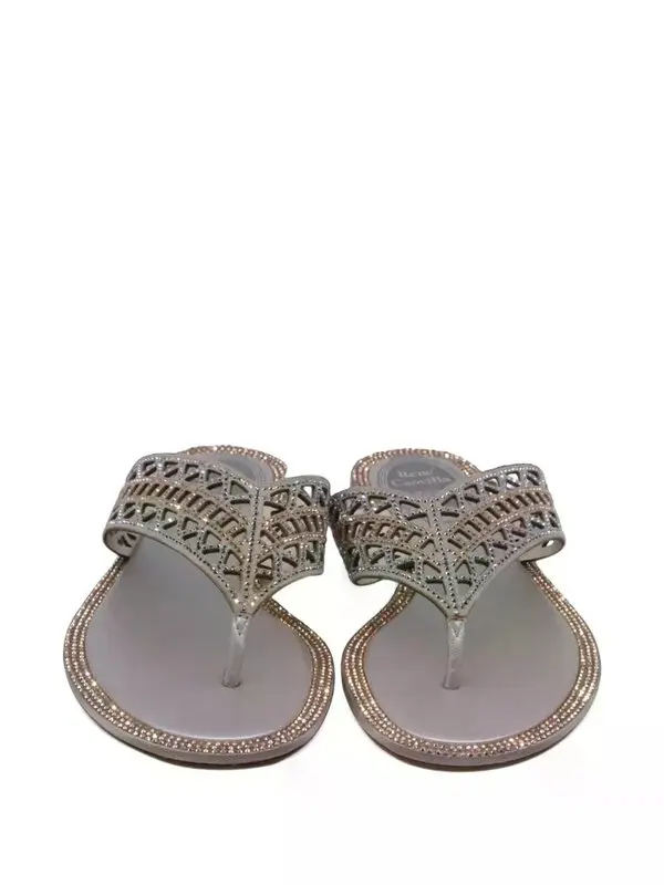 Rene Caovilla 2010s Crystal-embellished Thong Sandals