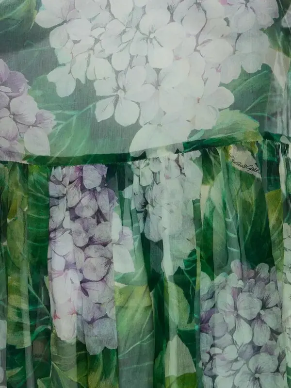 Dolce & Gabbana Hydrangea-print Asymmetrical Mini Dress
