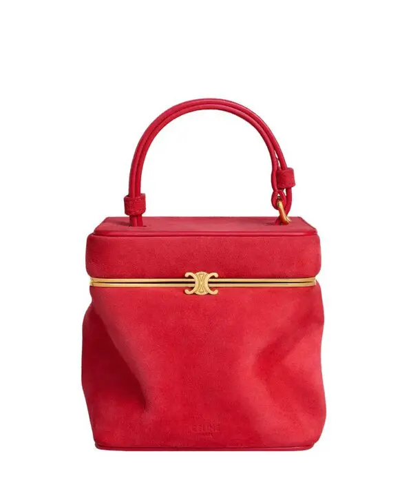 Celine Cube Frame In Suede Goatskin