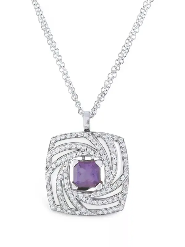 LUCA CARATI Amethyst And Diamond Necklace - Silver