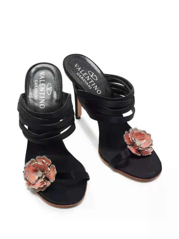 Valentino Garavani Flower-embellished Multi-strap Sandals