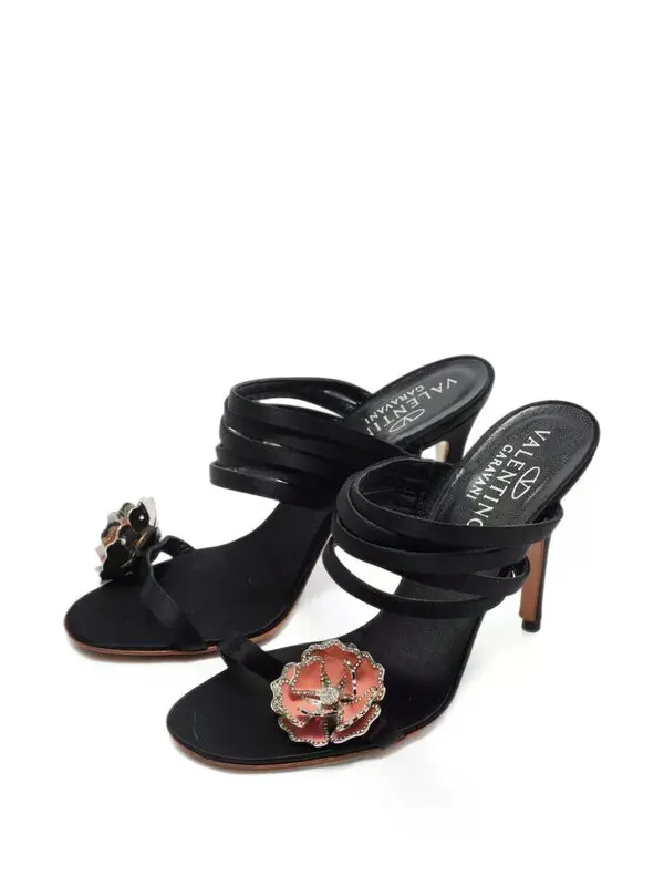 Valentino Garavani Flower-embellished Multi-strap Sandals