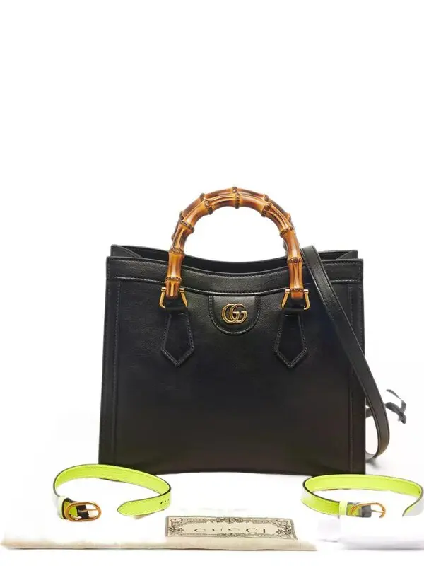 Gucci Small Diana Bamboo Tote Bag - Black