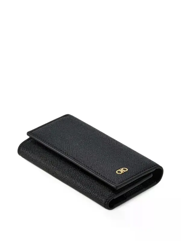 FERRAGAMO Gancini Grained-leather Key Case