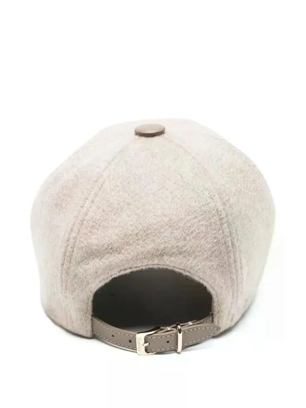 Max Mara Cashmere Drap Baseball Cap Sand