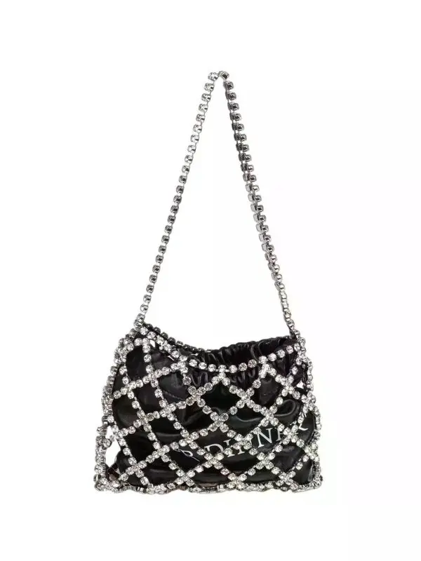 Off-White For Dinner Rhinestone-embellished Shoulder Bag - Black