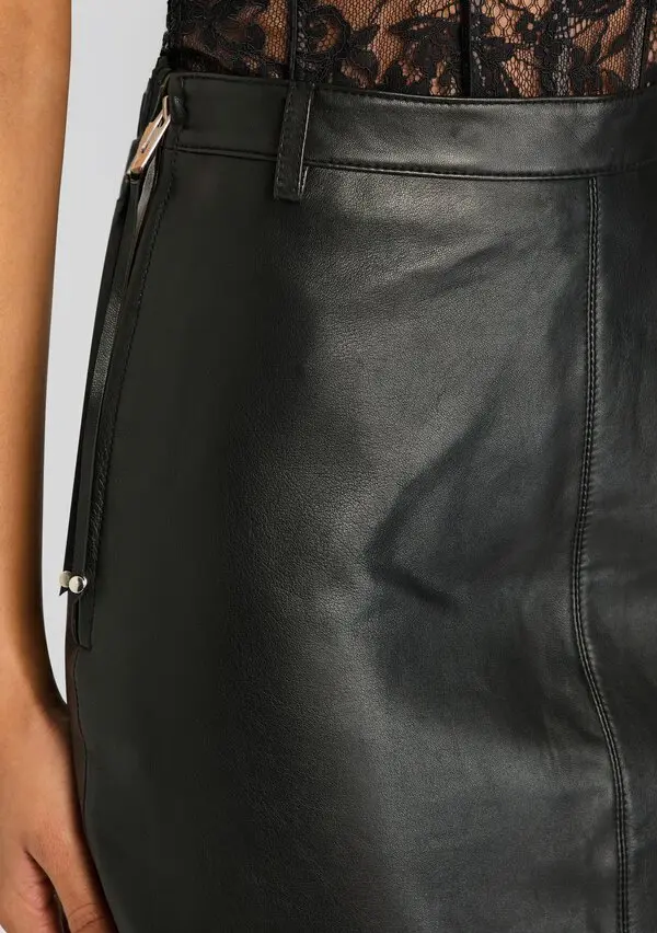 Retrofete Marcella Leather Skirt