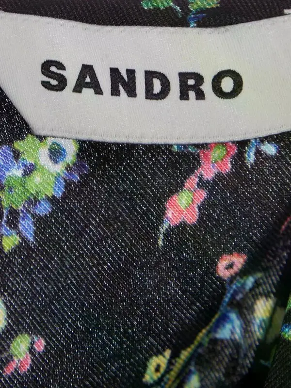 Sandro Floral-print Ruched Mini Dress