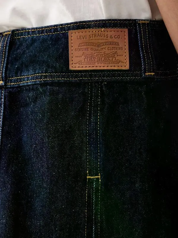 LEVI'S Inverted-pleat Denim Mini Skirt