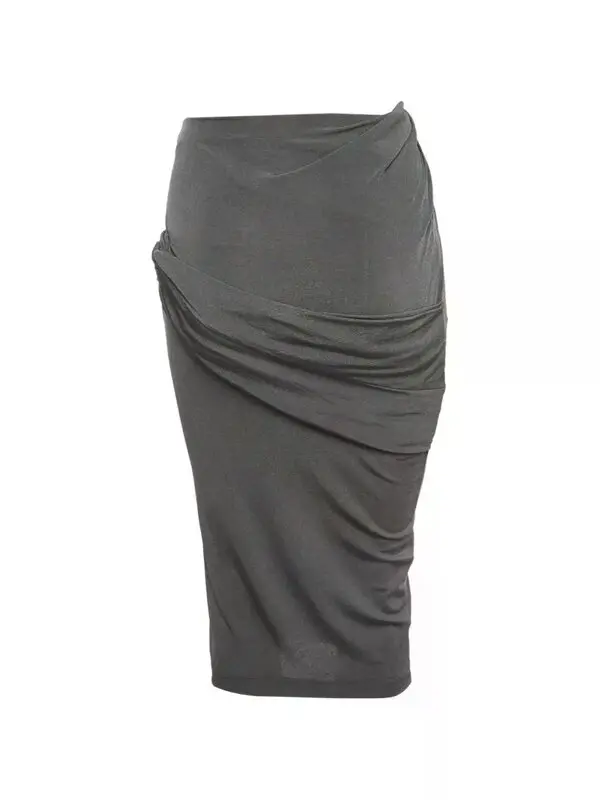Givenchy Draped Zip-up Pencil Skirt - Grey