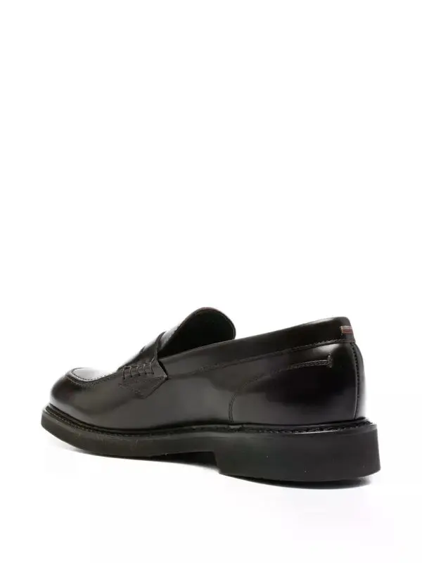 Canali Leather Penny Loafers