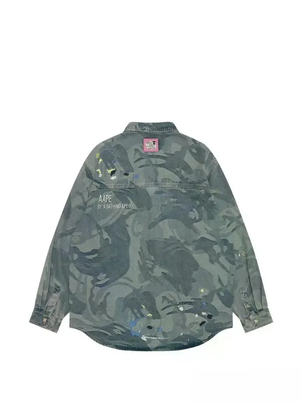AAPE BY *A BATHING APE Camouflage-pattern Denim Shirt