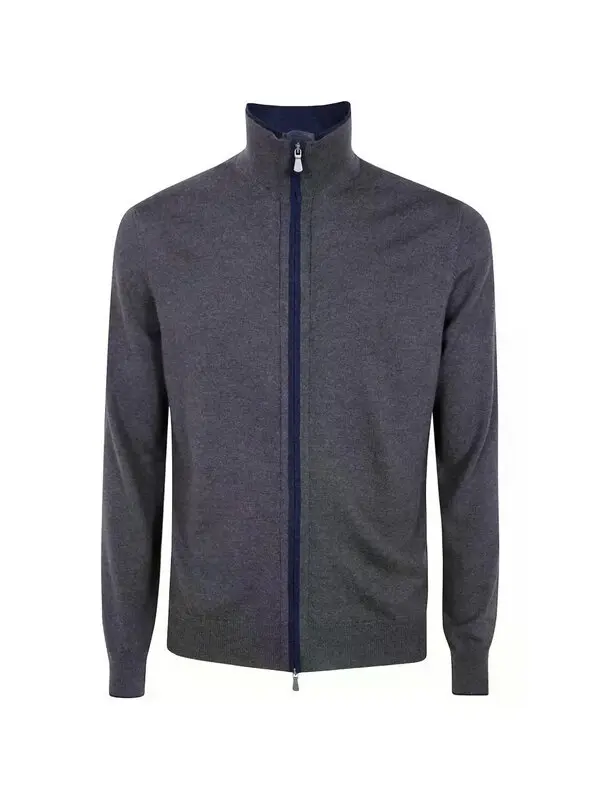 GRAN SASSO Zip-up Cardigan - Grey