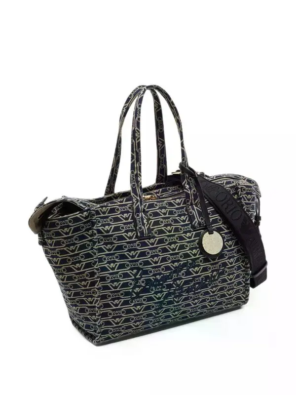 Emporio Armani Jacquard Monogram Tote Bag