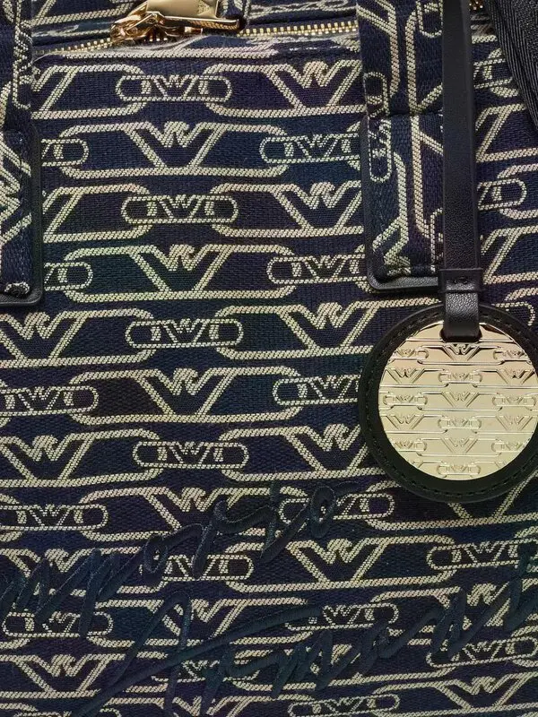 Emporio Armani Jacquard Monogram Tote Bag