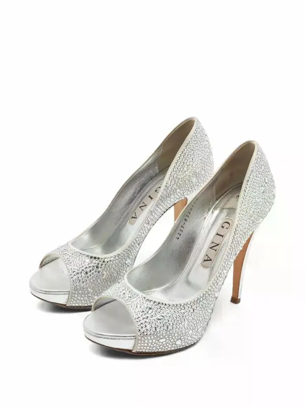 GINA Crystal-embellished Platform Pumps