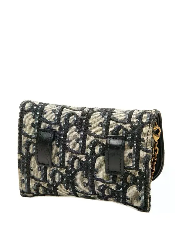 Dior 2020 Nano Oblique Canvas Saddle Chain Pouch Crossbody Bag