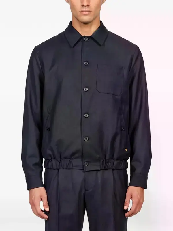 GREYED Domi Elasticated-hem Shirt Jacket