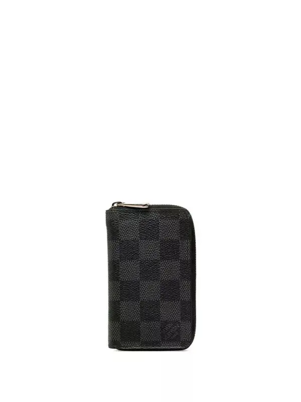 LOUIS VUITTON 2016 Damier Graphite Zippy Purse Coin Pouch - Black