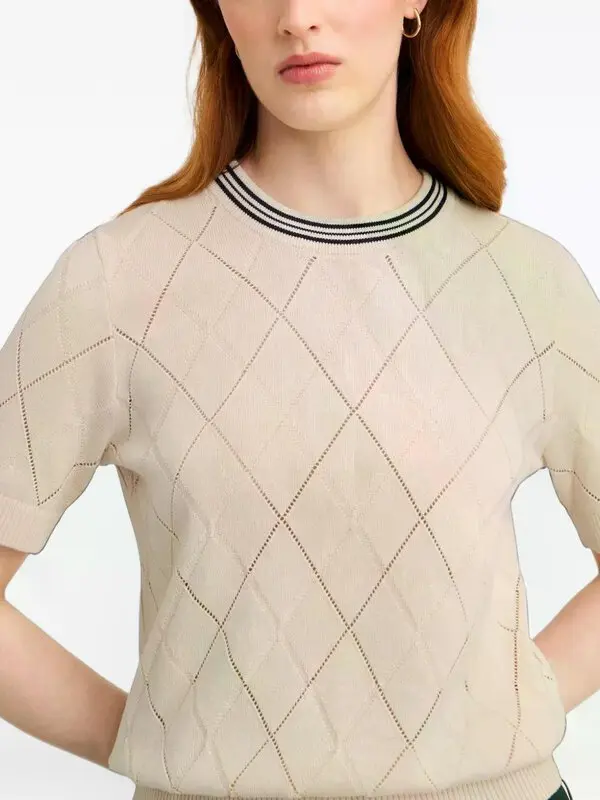 Pringle Of Scotland Argyle-textured T-shirt