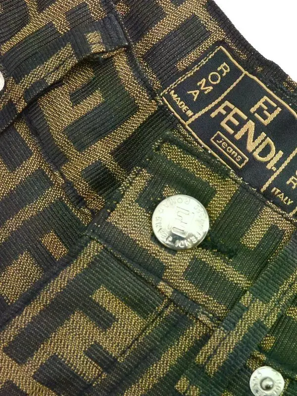 Fendi Zucca-pattern Straight-leg Trousers
