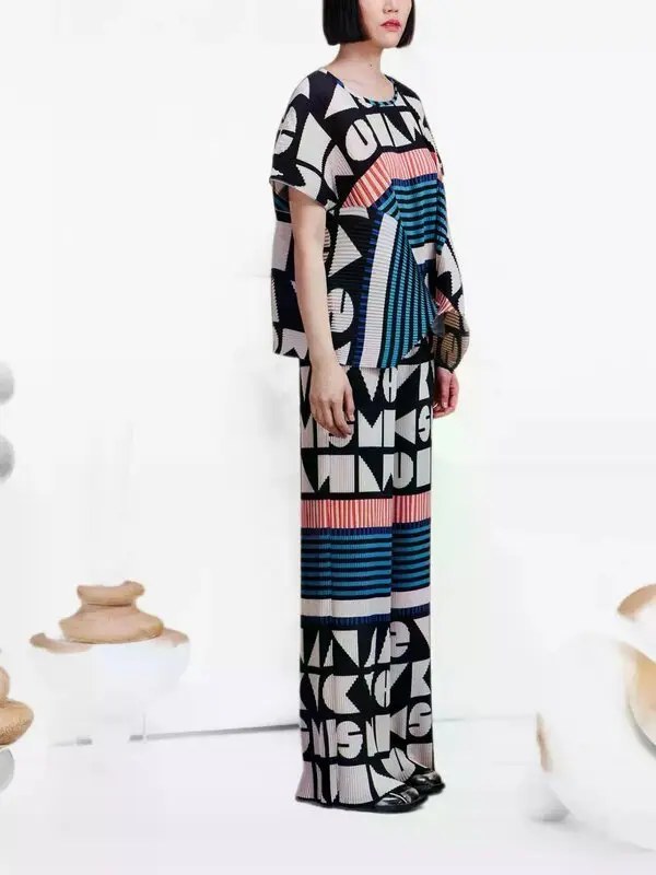 Henrik Vibskov Thumb Plisse Geometric-print Blouse