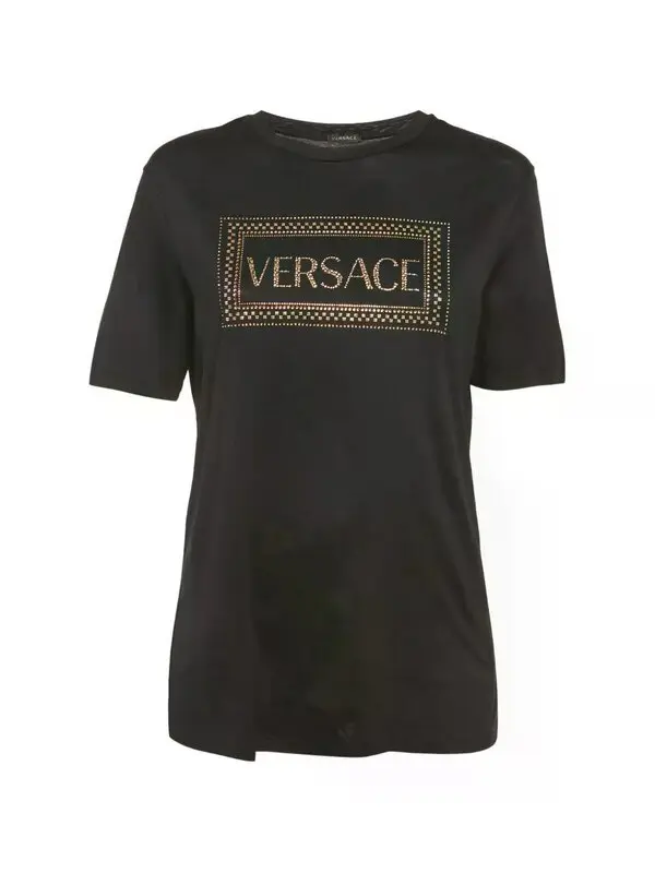 Versace Medusa Rhinestone T-shirt - Black