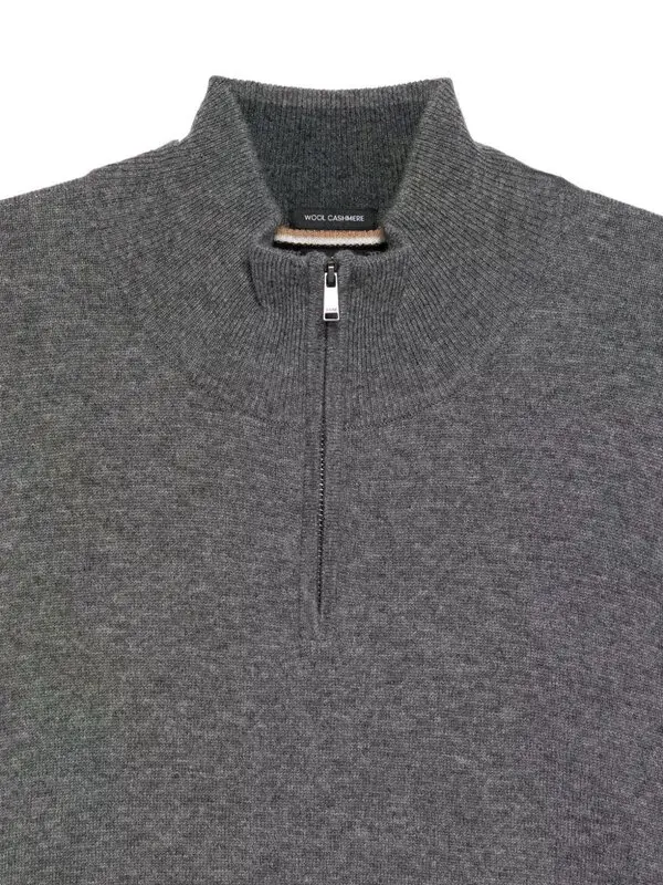BOSS Quarter-zip Knitted Sweater