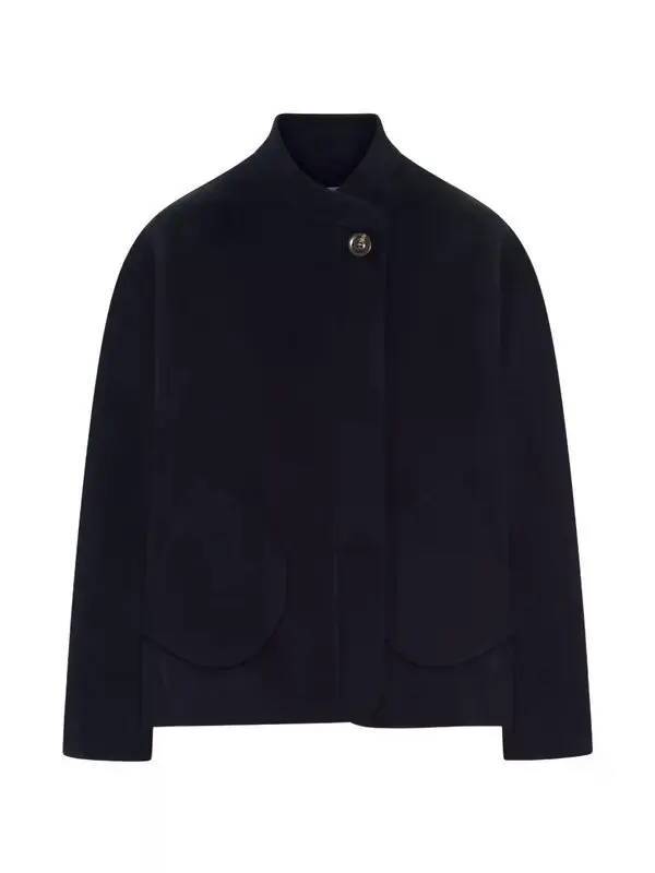 Soeur Windsor Button-fastening High-neck Coat - Blue