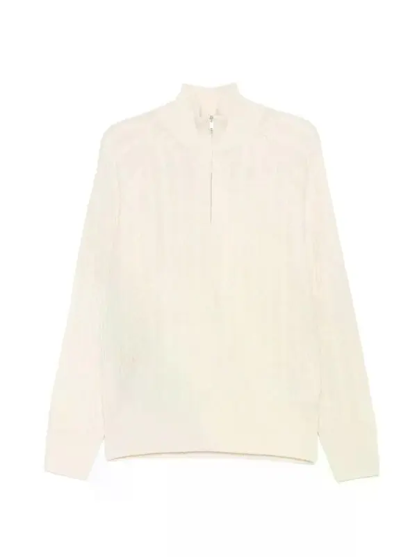 BOSS Cable-knit Quarter-zip Sweater